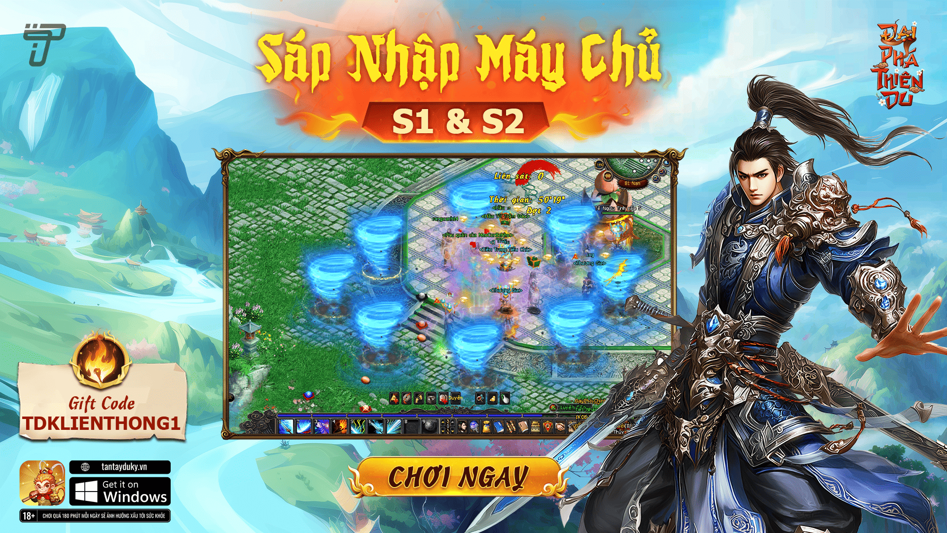 Thông Báo: Sáp Nhập Máy Chủ S1 & S2 | Đại Phá Thiên Du